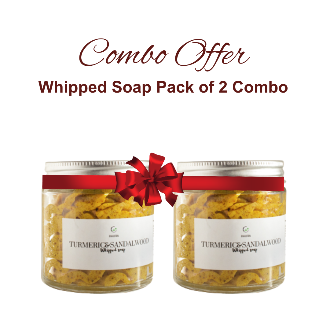 Organic Turmeric & Sandalwood Whipped Creamy Soap by Kaura India