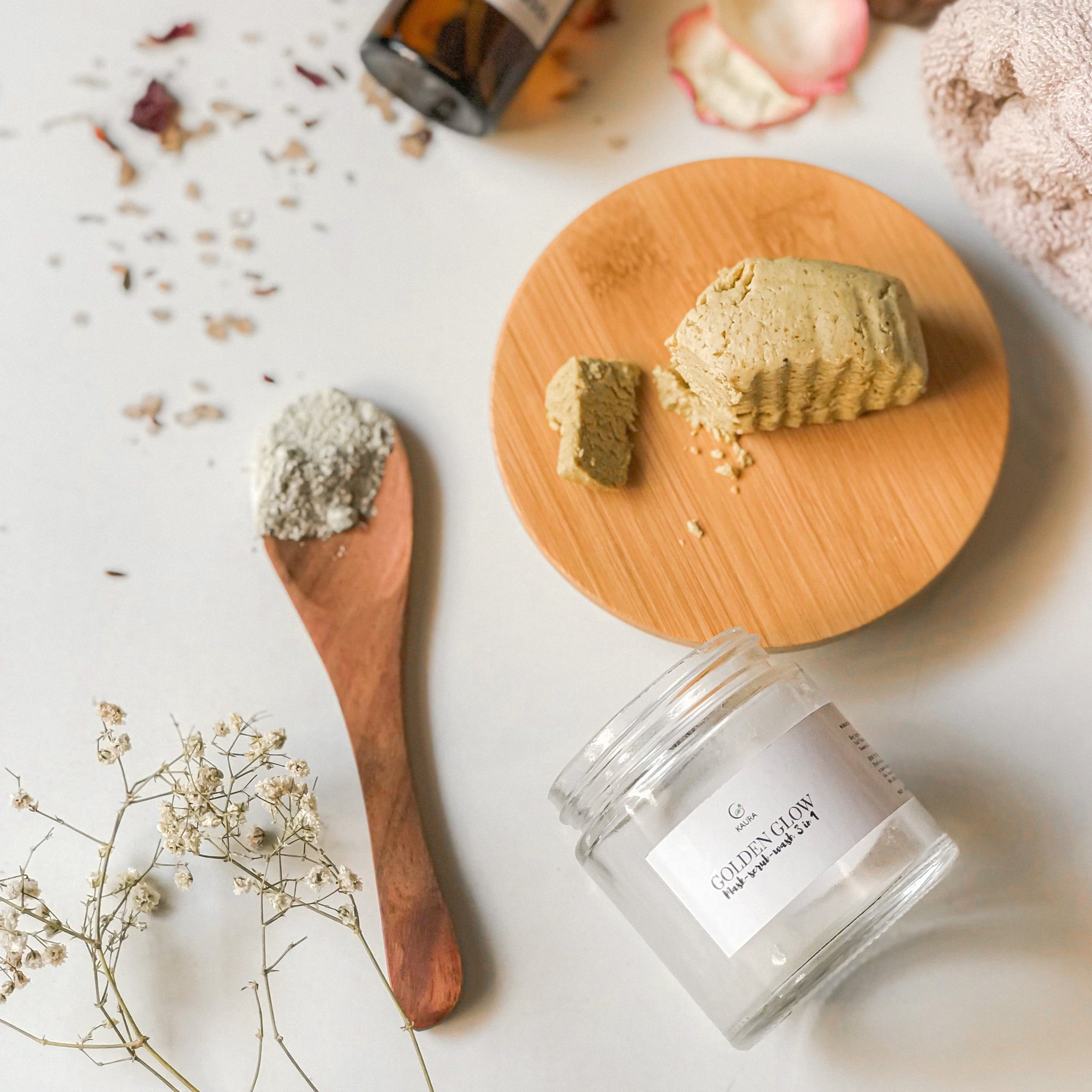 Golden Glow Facial Cleanser | Mask+Scrub+Wash (3 in 1) by Kaura India